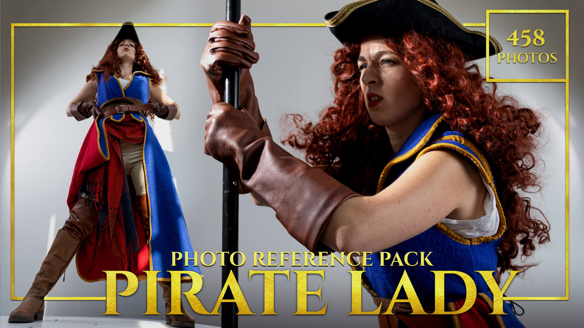 Pirate Lady- Photo Reference Pack for Artists 458 Jpegs by SatineZillah
