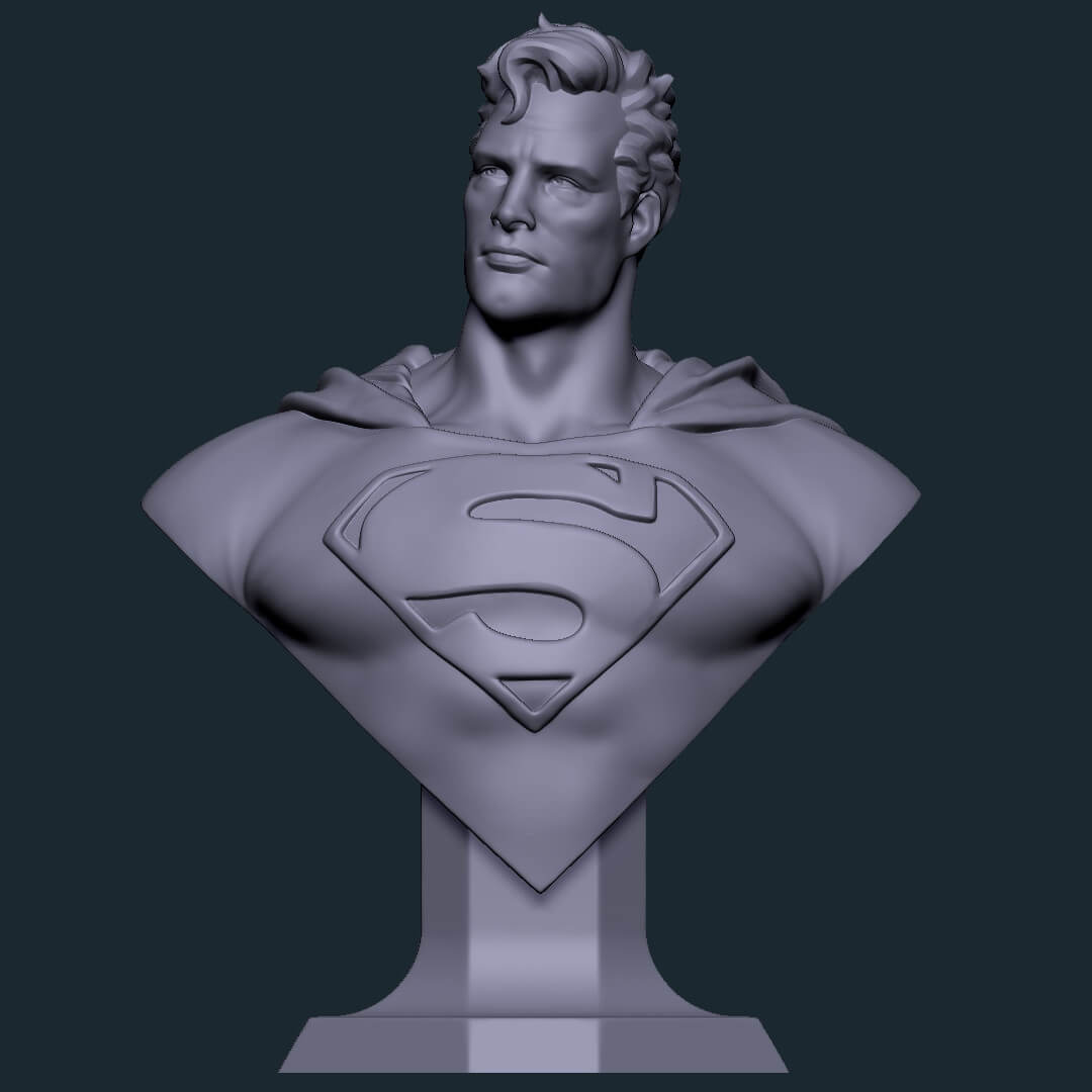 Superman Bust - 3D Model by Savini Dechento