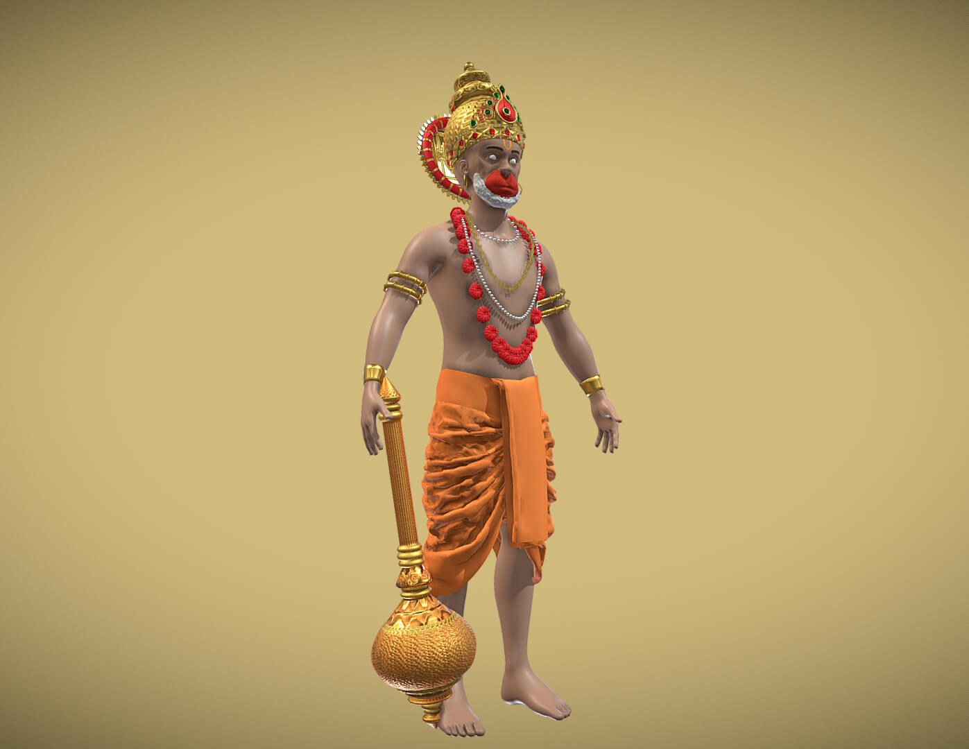 Hindu God Hanuman 3D by saxn