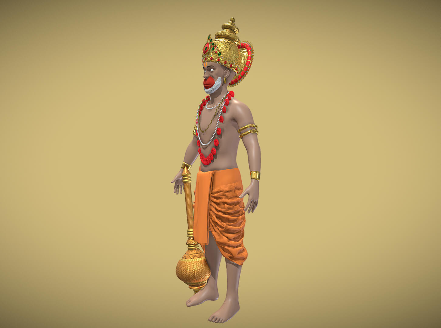 Hindu God Hanuman 3D by saxn