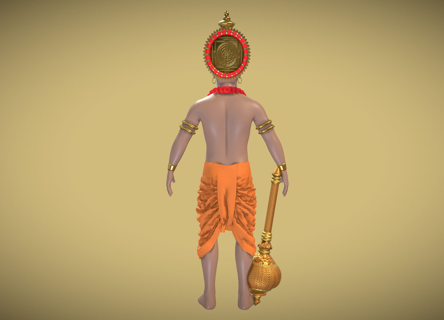 Hindu God Hanuman 3D by saxn