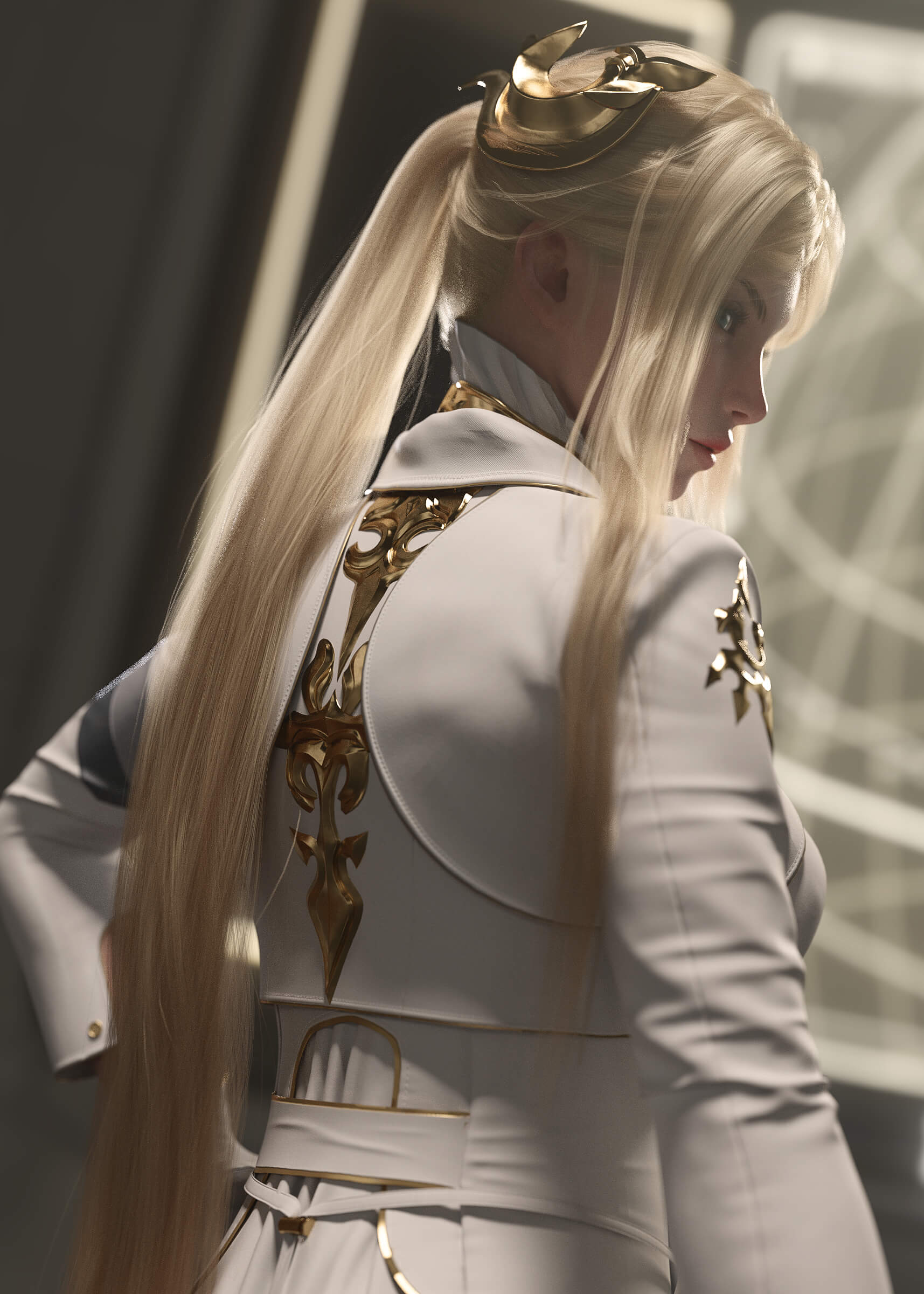 Commander White for G8F and G8.1F - Daz Content by scabambaspis