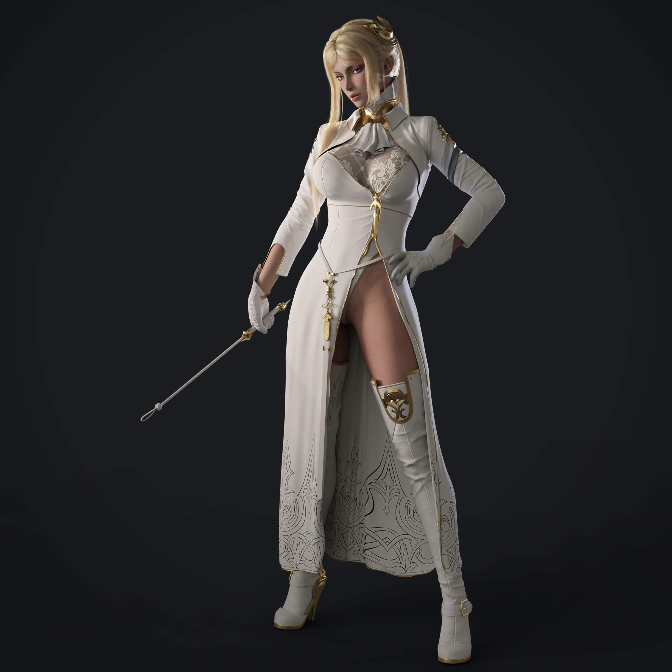 Commander White for G8F and G8.1F - Daz Content by scabambaspis