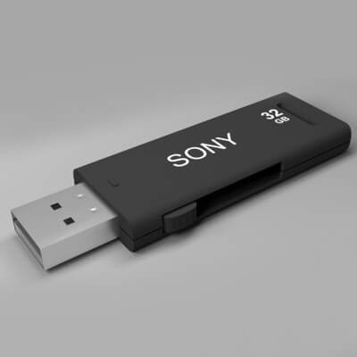 Sony USB Pendrive - 3D Model by schawre999