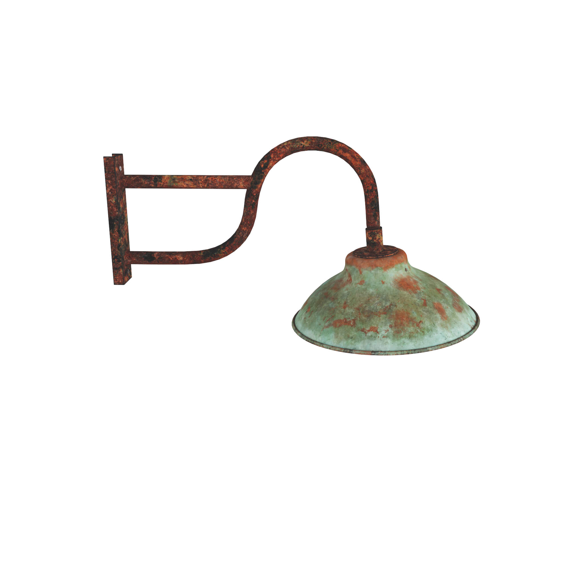 Belgian Barn Lamp With Copper Shade - 3D Model by schrenkak