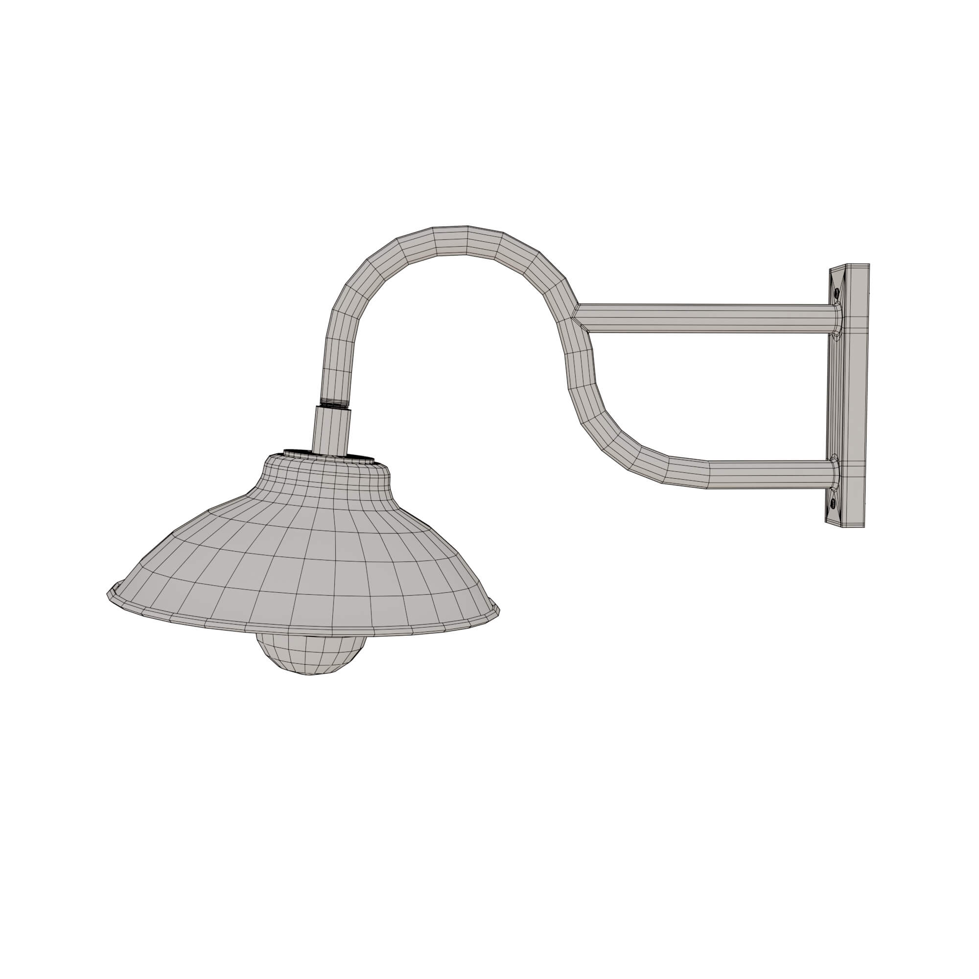 Belgian Barn Lamp With Copper Shade - 3D Model by schrenkak