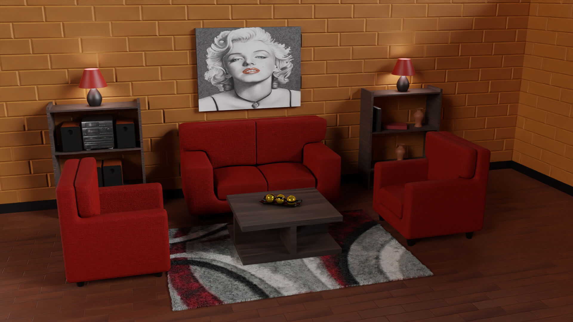 Living--Room 3D Model by Scorpions1970