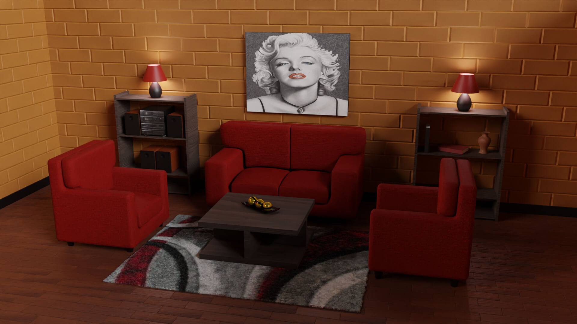 Living--Room 3D Model by Scorpions1970