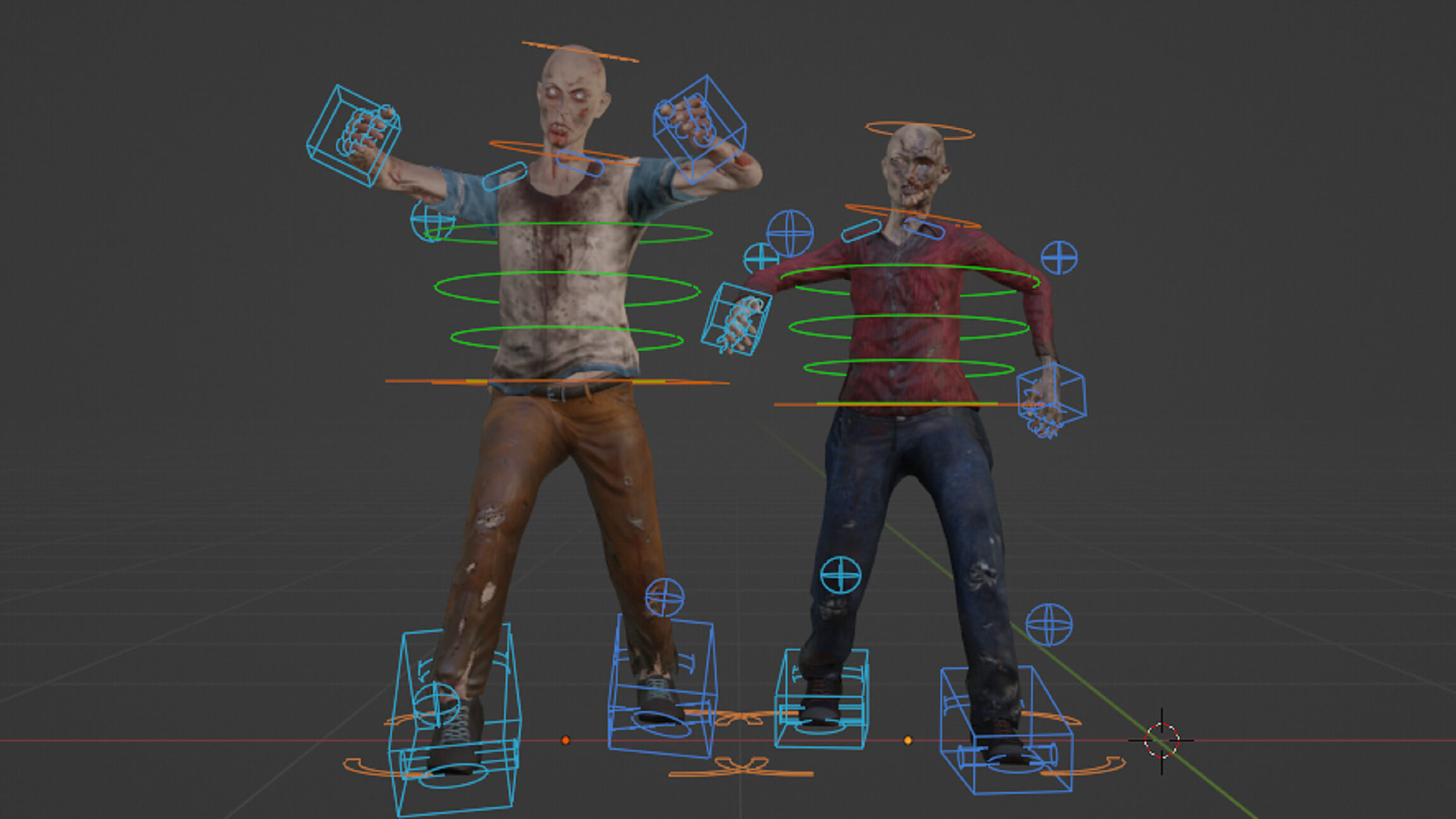 Zombies - 3D Model by Scorpions1970