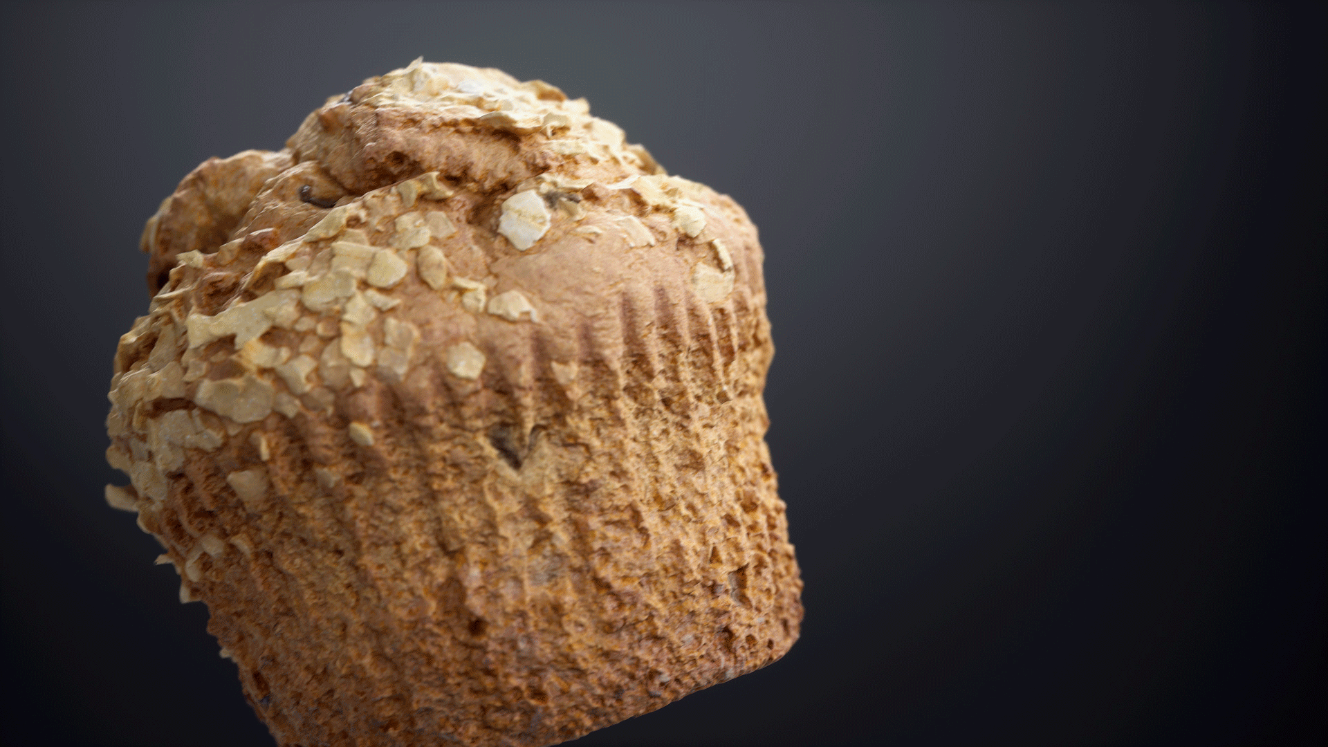 Bran Muffin With Raisins - 3D Model by ScreenburnStudios