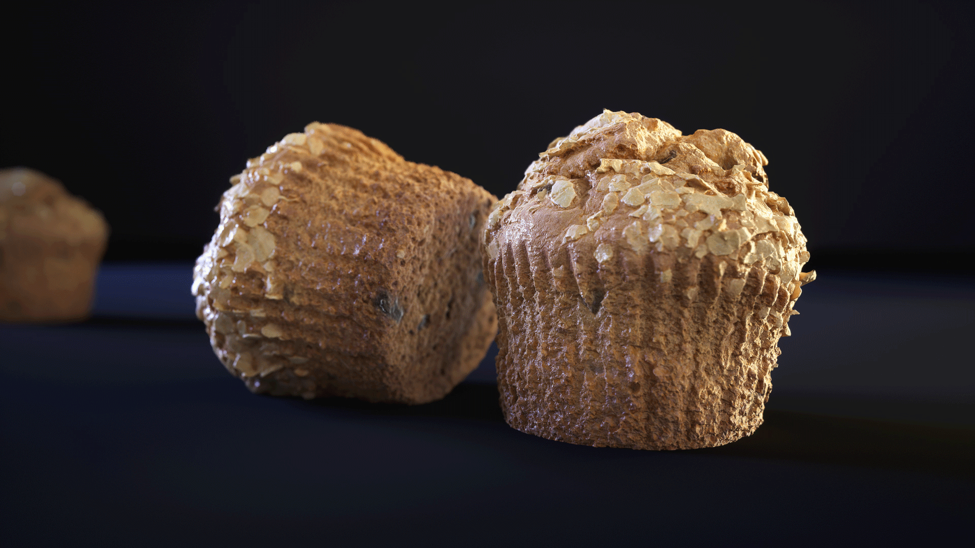 Bran Muffin With Raisins - 3D Model by ScreenburnStudios