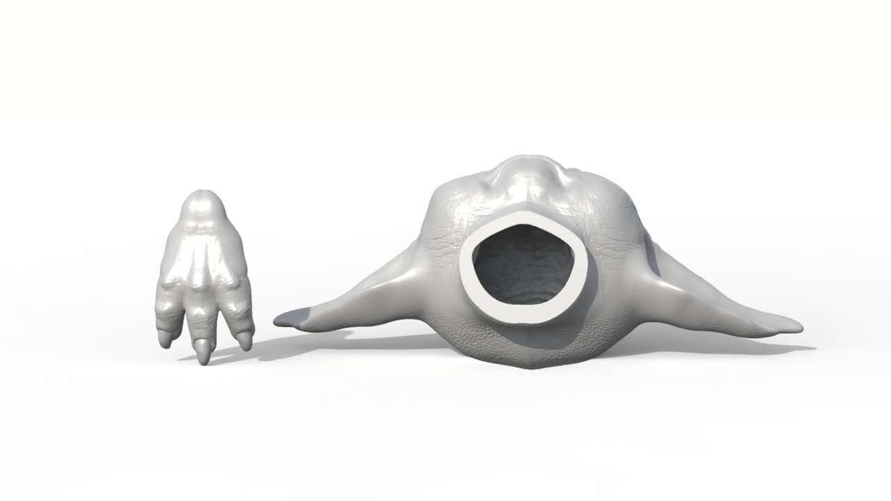 Baby Yoda Doll Head and Hand - 3D Model by Sculptorwanted