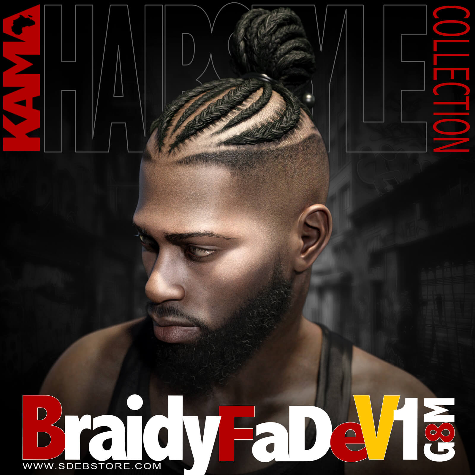 Braidy Fade V1 G8M - Daz Content by SdeBStore