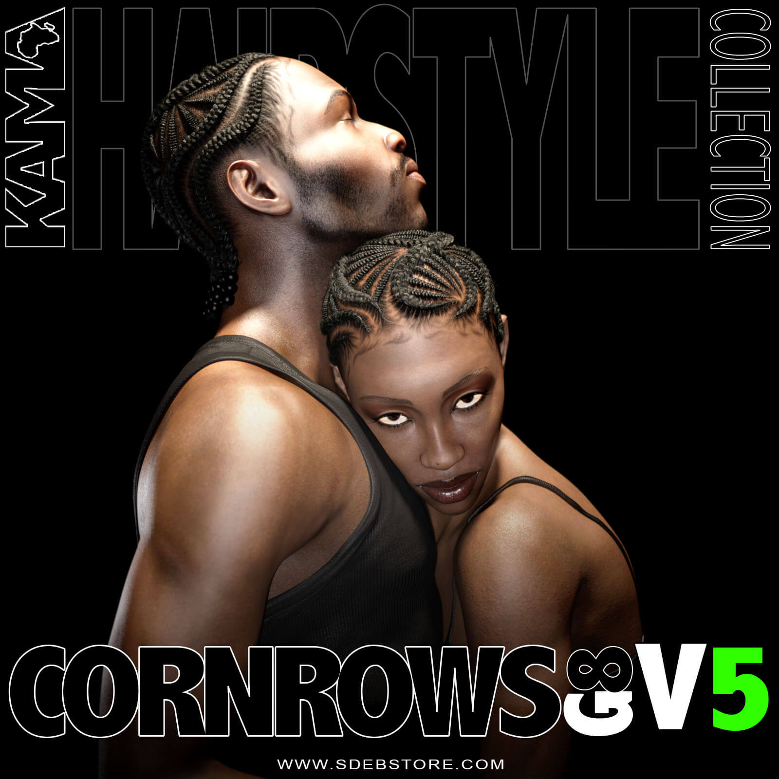 Cornrows G8 - V5 Daz Content by SdeBStore
