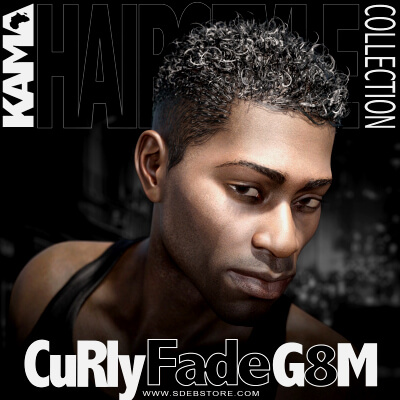 Curly Fade G8M - Daz Content by SdeBStore