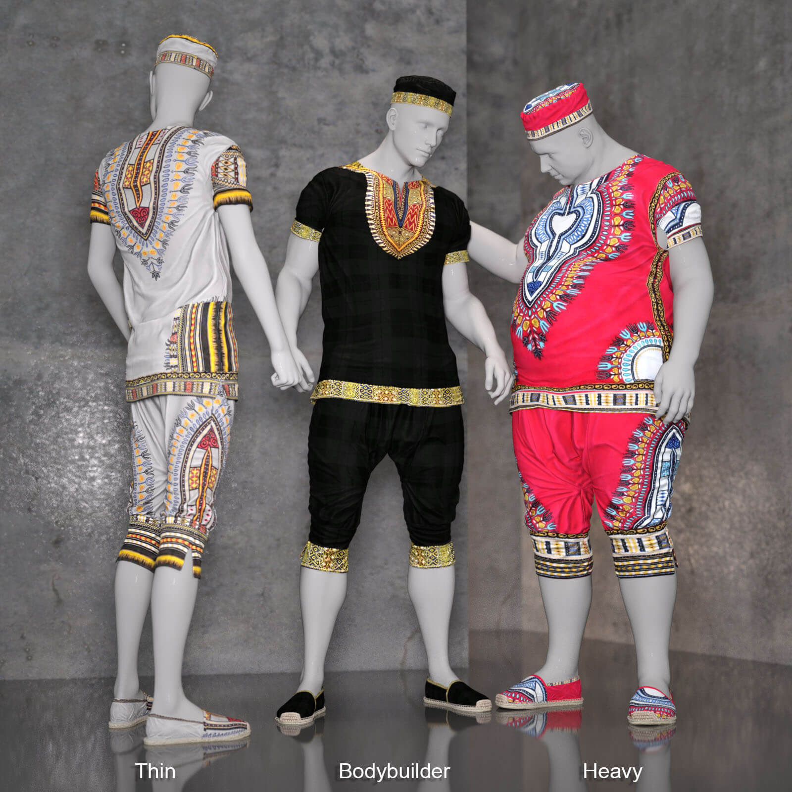 Dashiki Pack G8M - Daz Content by SdeBStore