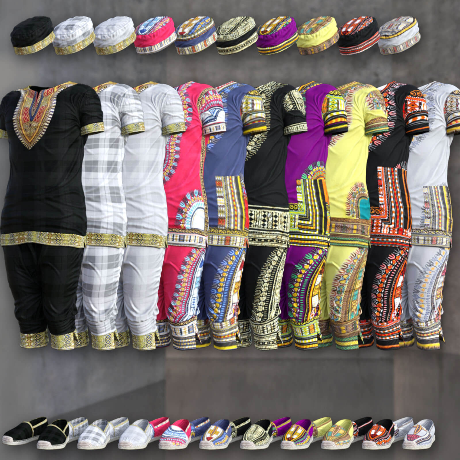 Dashiki Pack G8M - Daz Content by SdeBStore