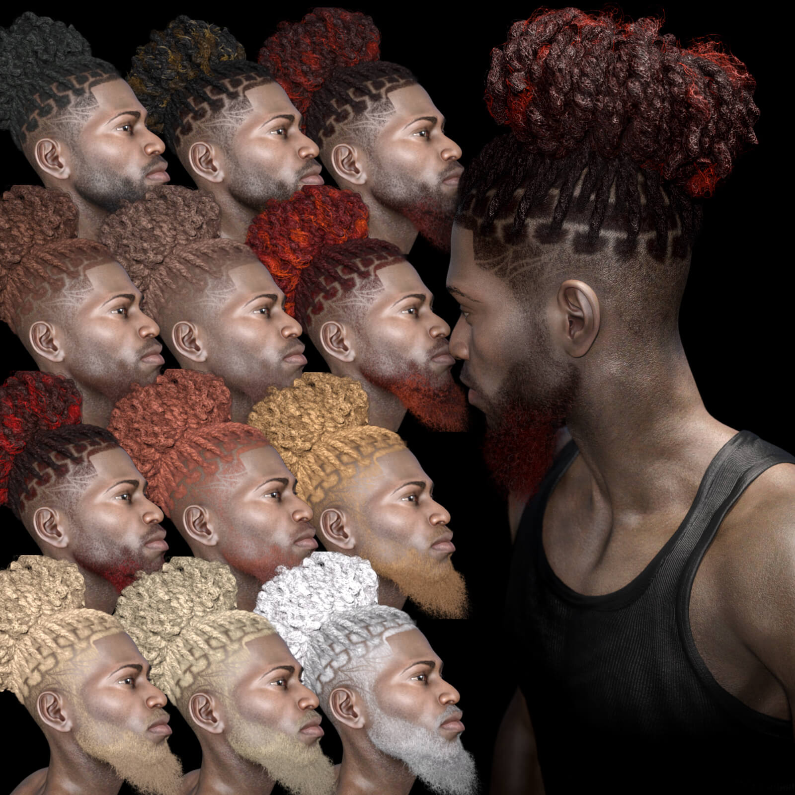 Dready Fade V1 G8M - Daz Content by SdeBStore