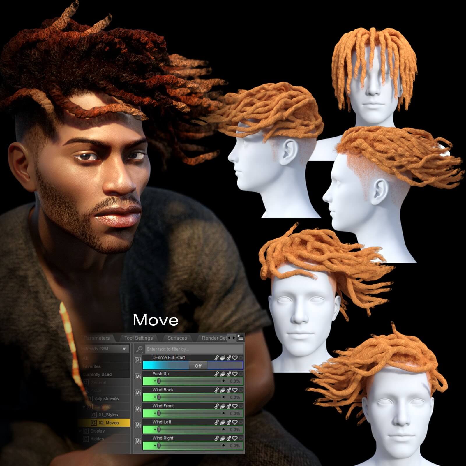 Hi Dreads G8M - Daz Content by SdeBStore