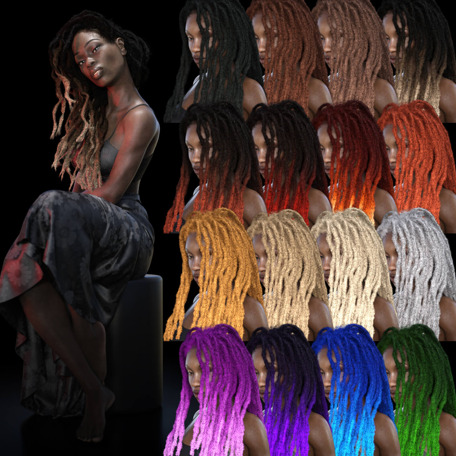 Natty Dreads G8F - Daz Content by SdeBStore