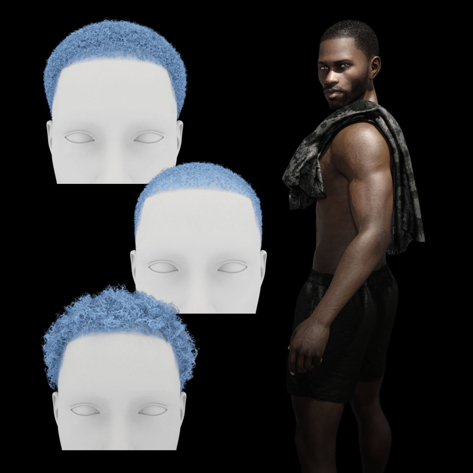 Short Hair & Beard G8M - Daz Content by SdeBStore