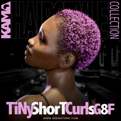 Tiny Short Curls G8F - Daz Content by SdeBStore
