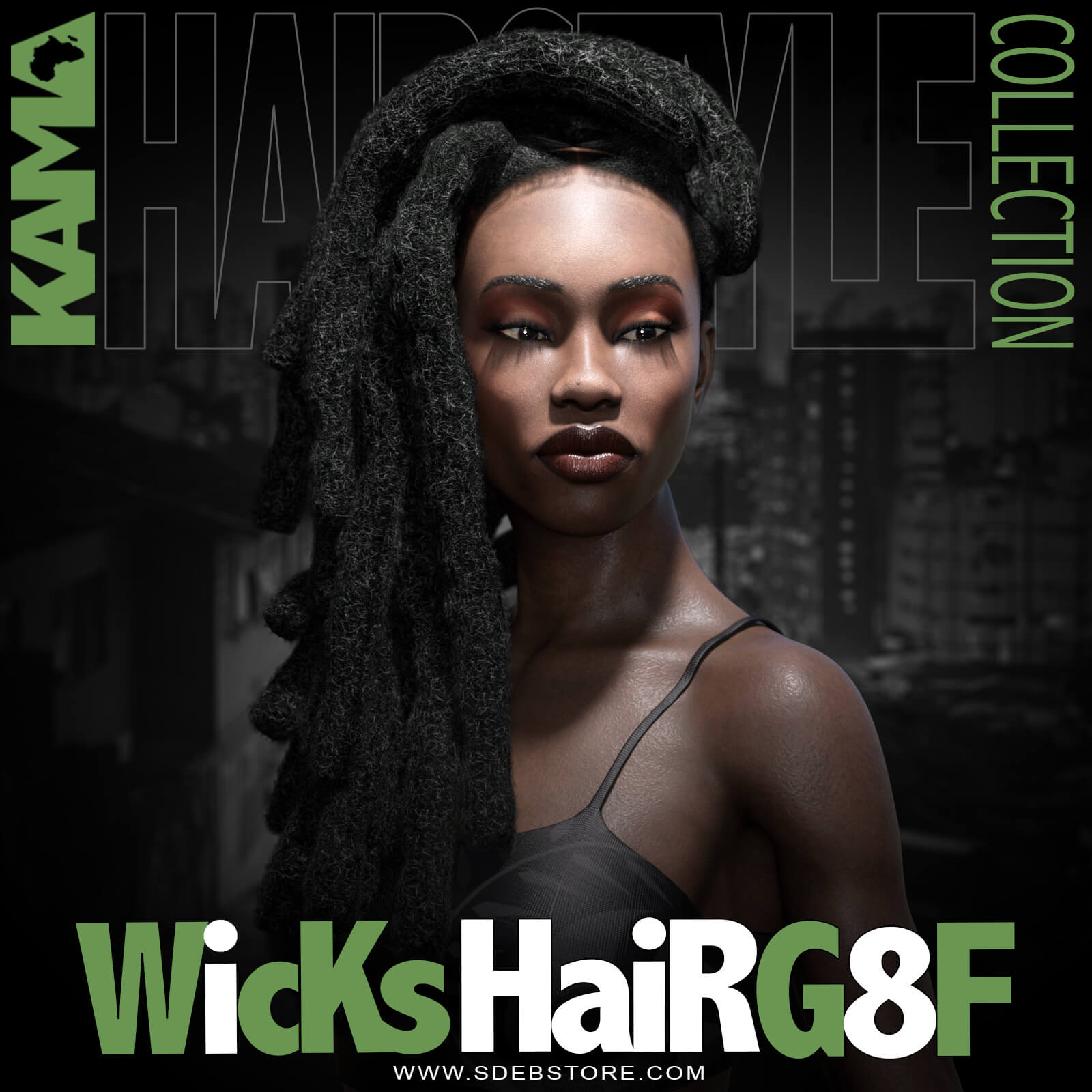 Wicks Hair G8F - Daz Content by SdeBStore