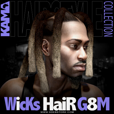 Wicks Hair G8M - Daz Content by SdeBStore