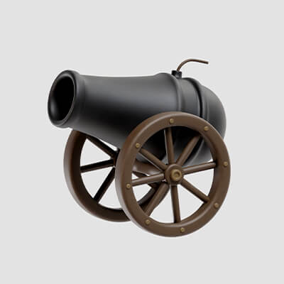 Cannon Cartoon - 3D Model by sdfffg
