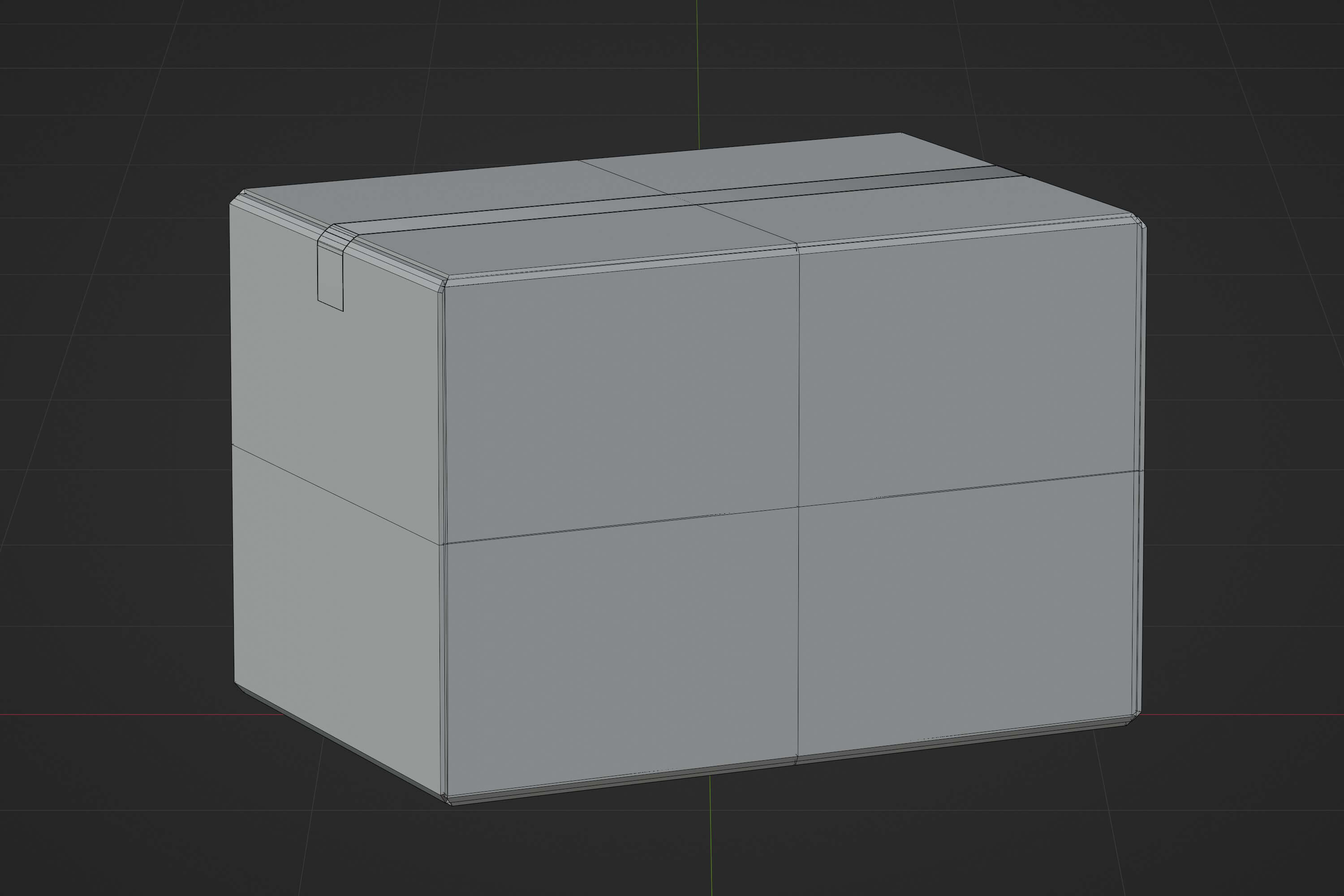 Cardboard Box - 3D Model by sdfffg