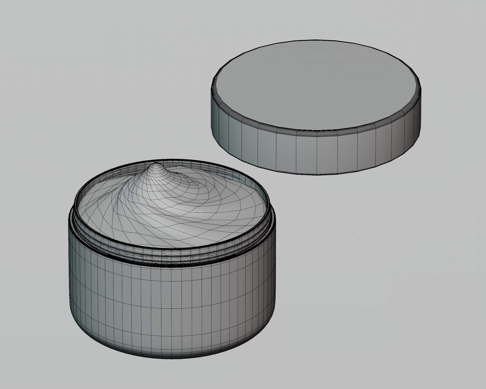 Cosmetics Cream Jar - 3D Model by sdfffg