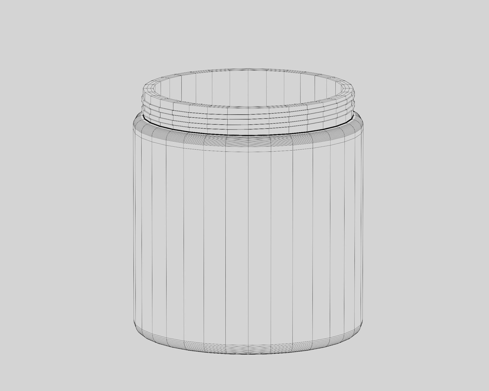Cream Jar 3D Model 05 by sdfffg