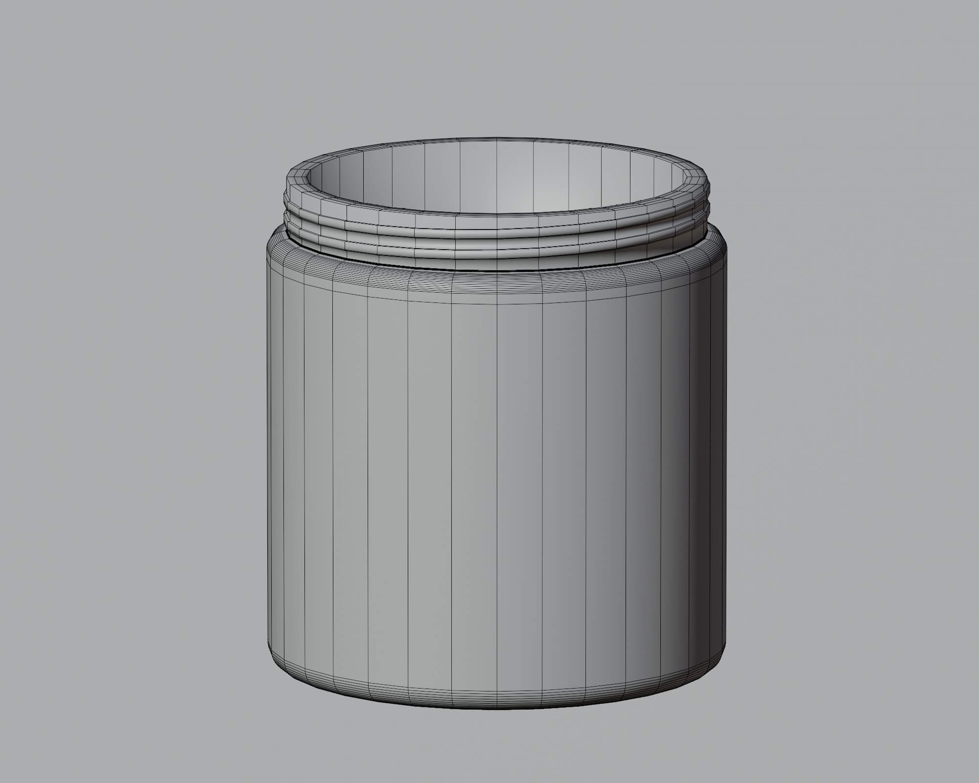 Cream Jar 3D Model 05 by sdfffg