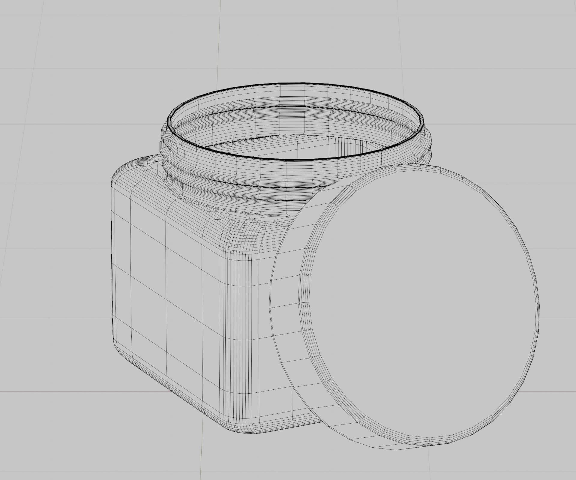 Cream Jar 3D Model by sdfffg