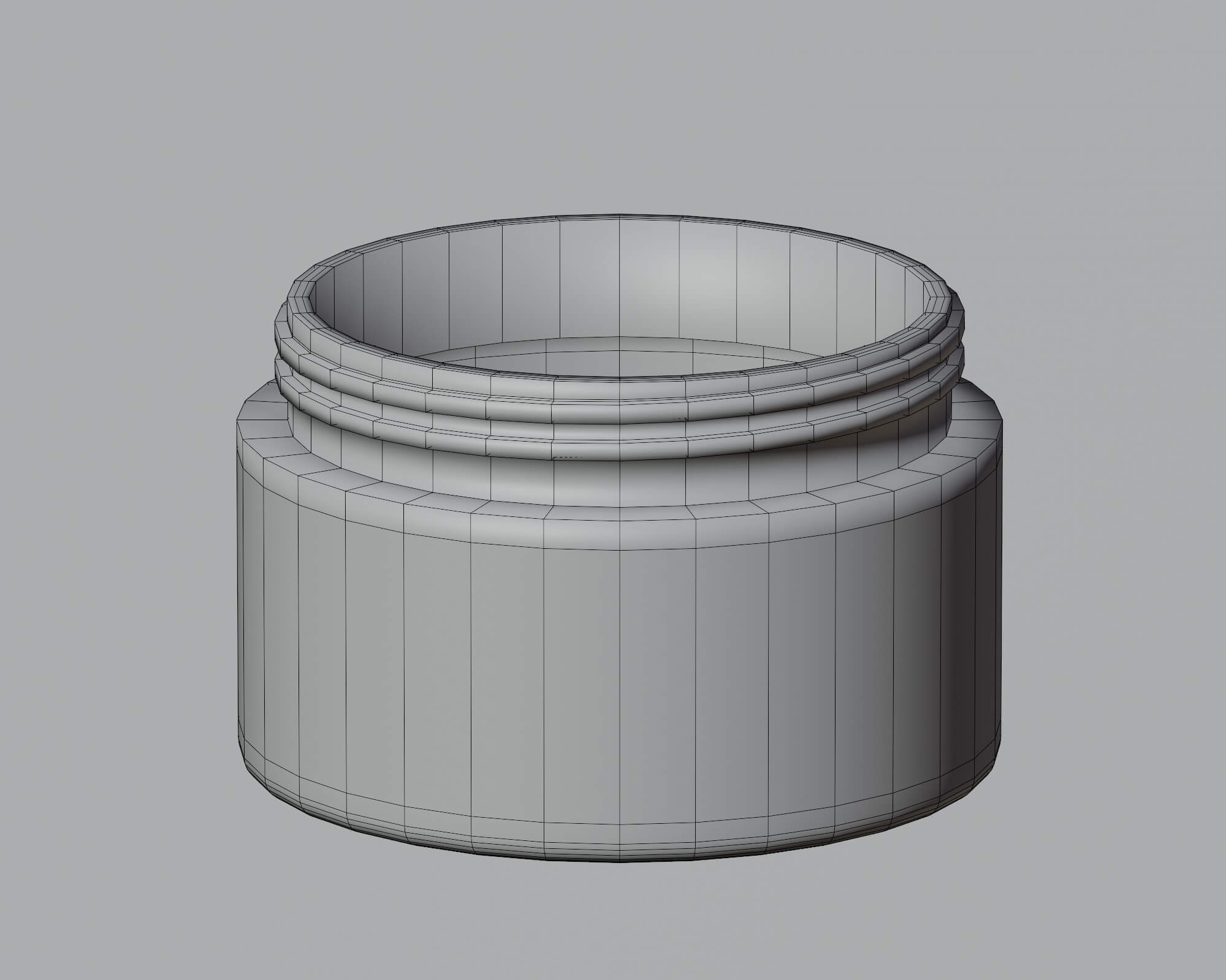 Cream Jar 07 - 3D Model by sdfffg