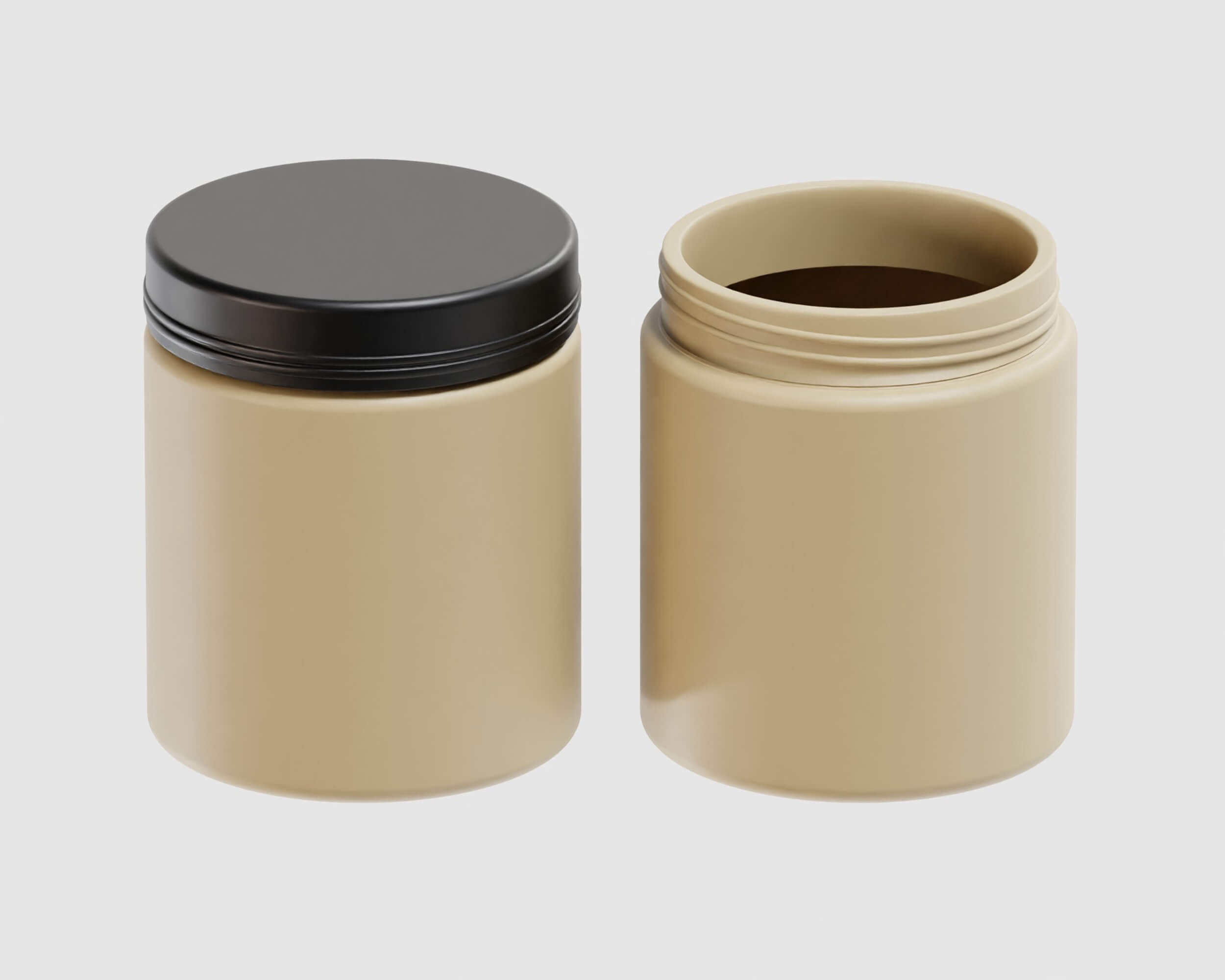 Cream Jar Quality 3D Model by sdfffg