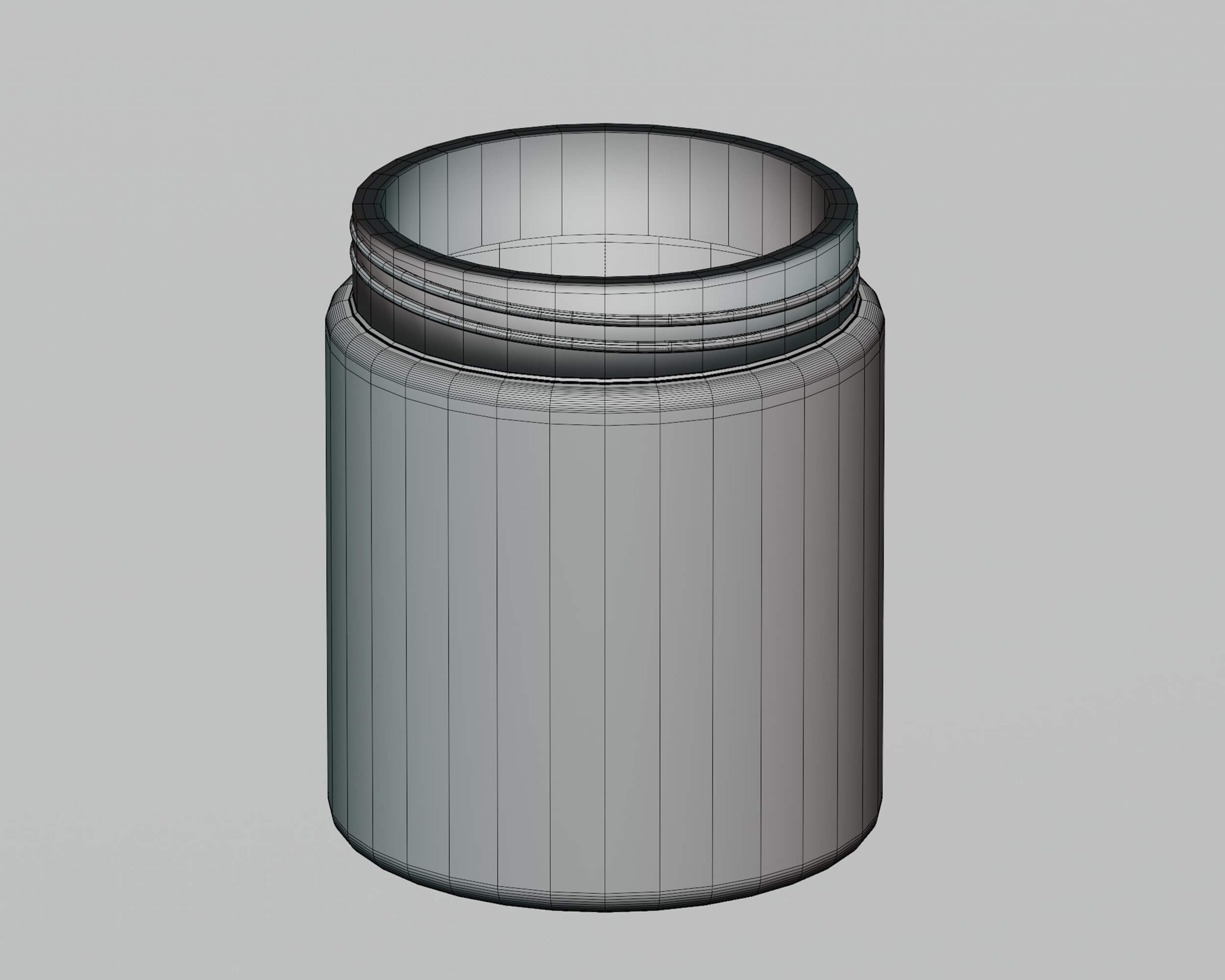 Cream Jar Quality 3D Model by sdfffg