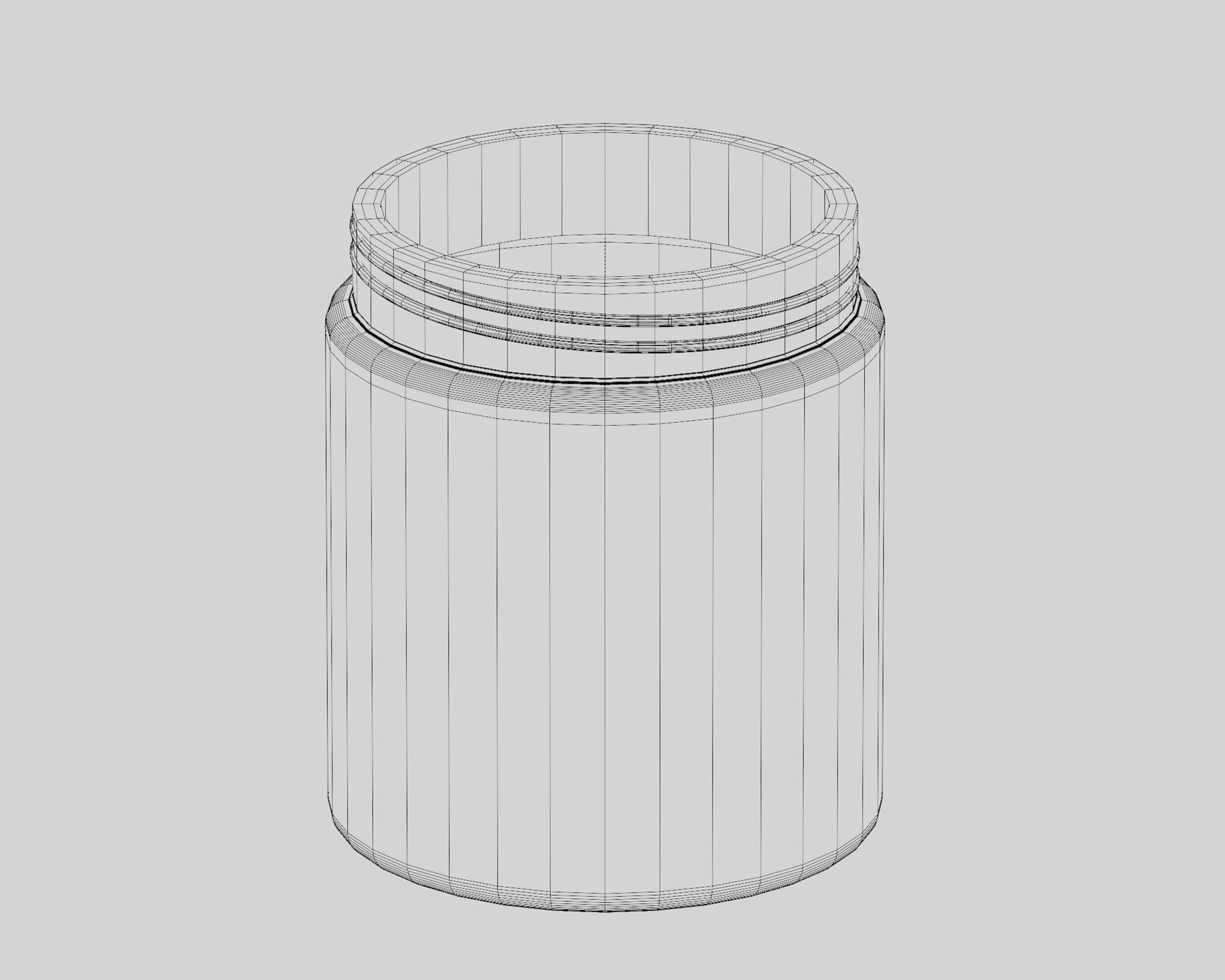 Cream Jar Quality 3D Model by sdfffg