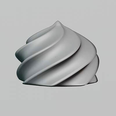 Cream Swirl - 3D Model by sdfffg