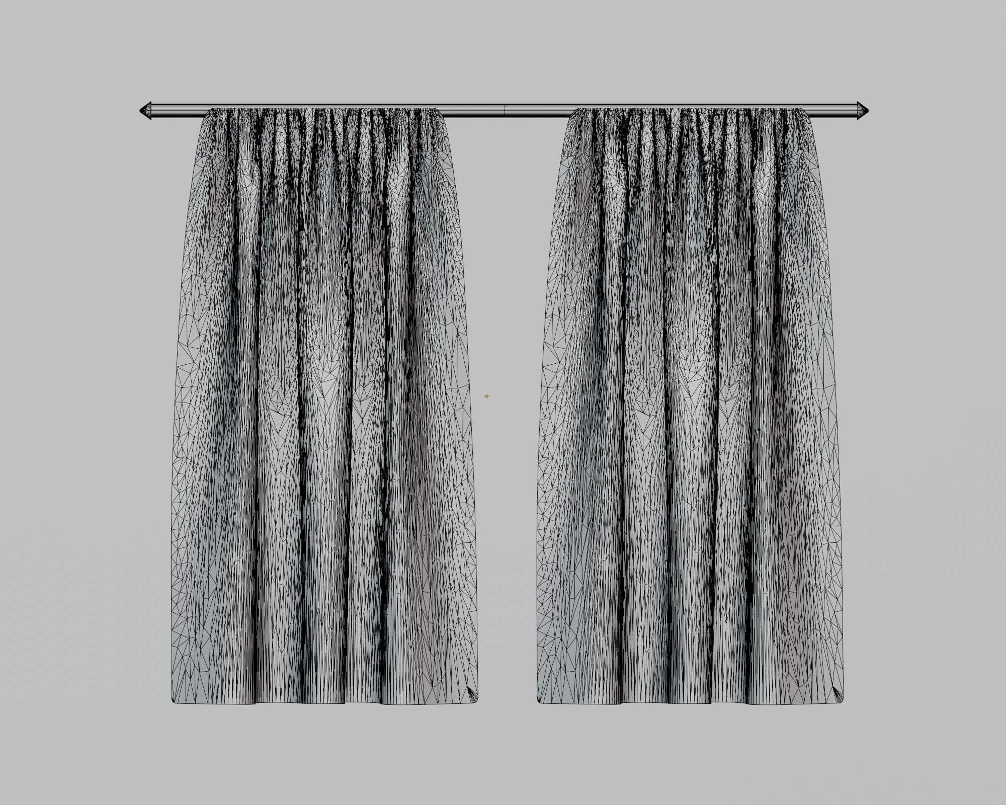Curtain 3D Model by sdfffg