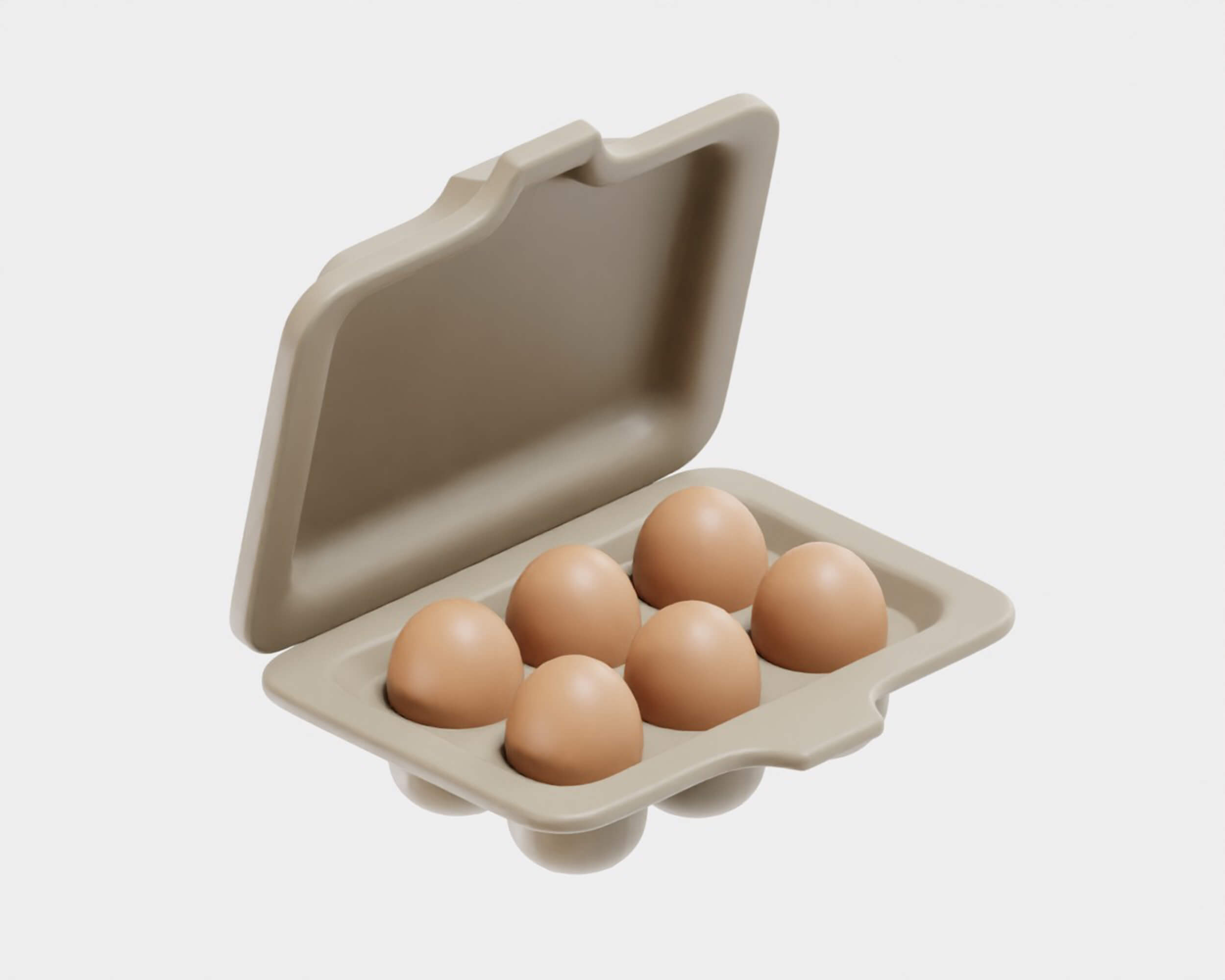 Egg Cardboard Package Egg Case - 3D Model by sdfffg