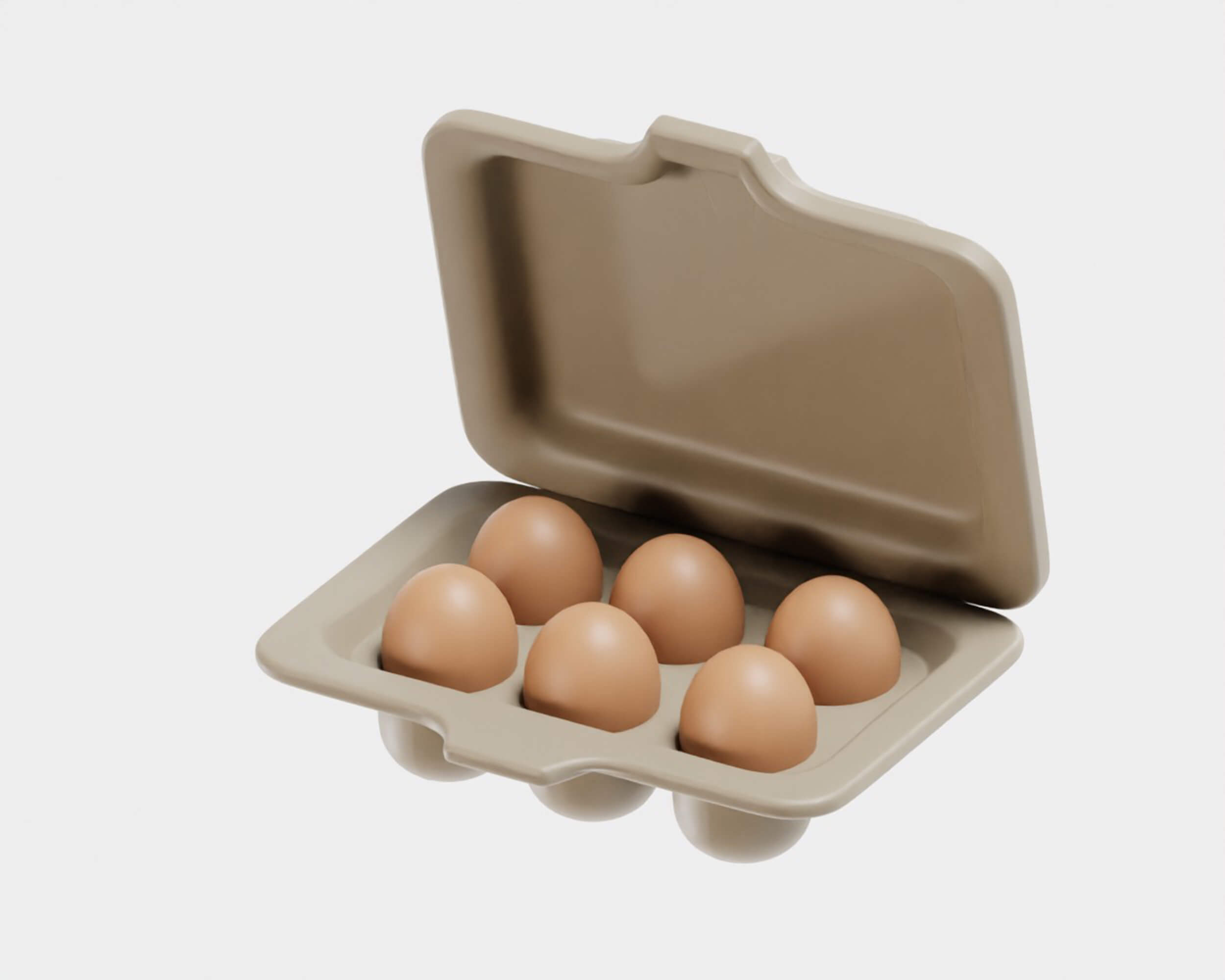 Egg Cardboard Package Egg Case - 3D Model by sdfffg