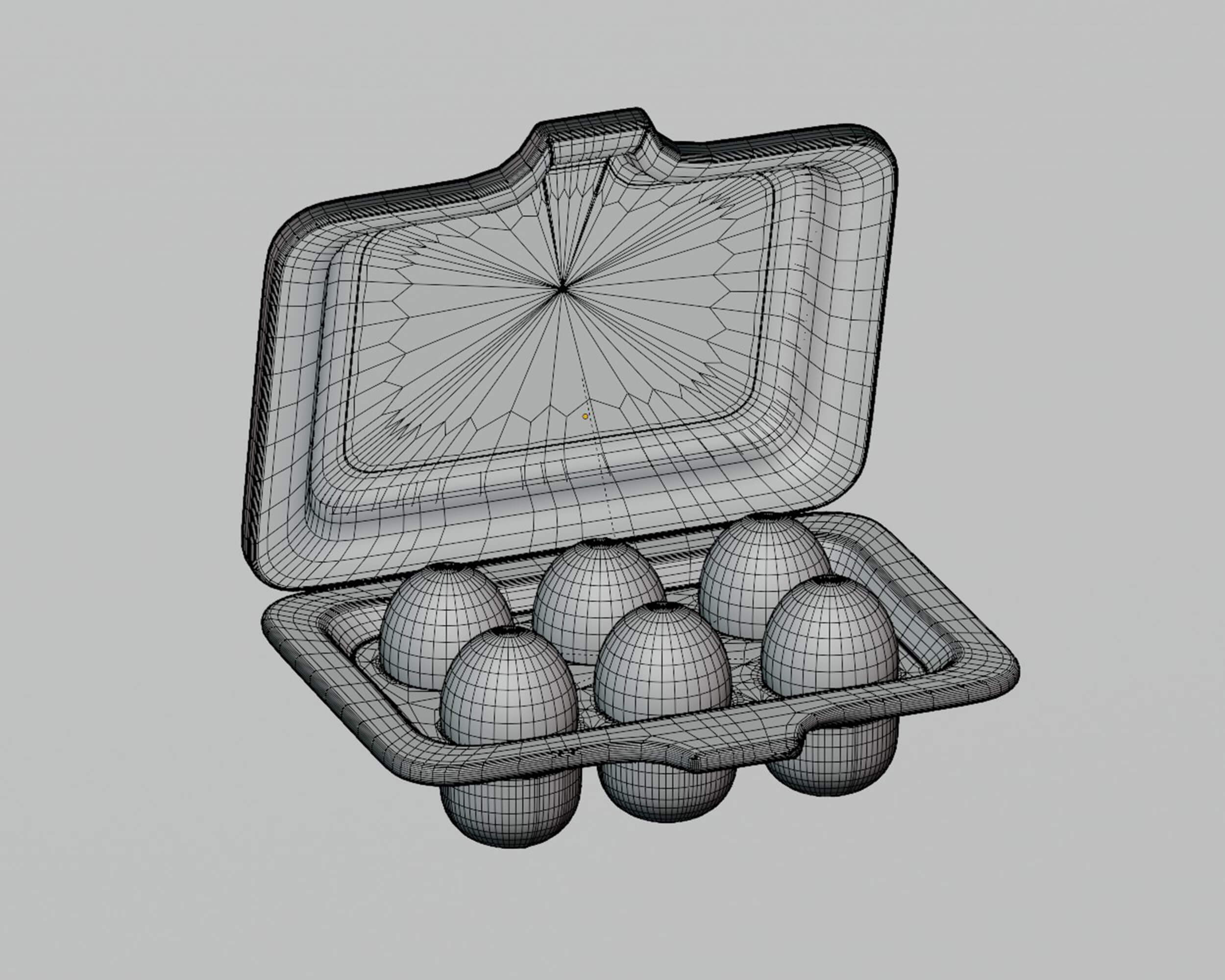 Egg Cardboard Package Egg Case - 3D Model by sdfffg