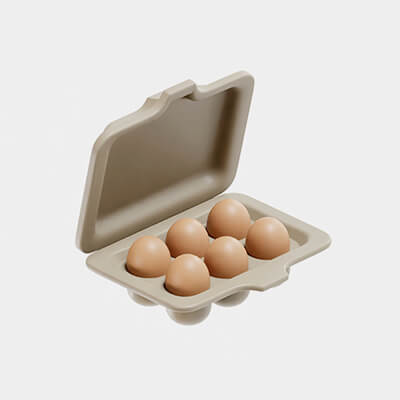Egg Cardboard Package Egg Case - 3D Model by sdfffg