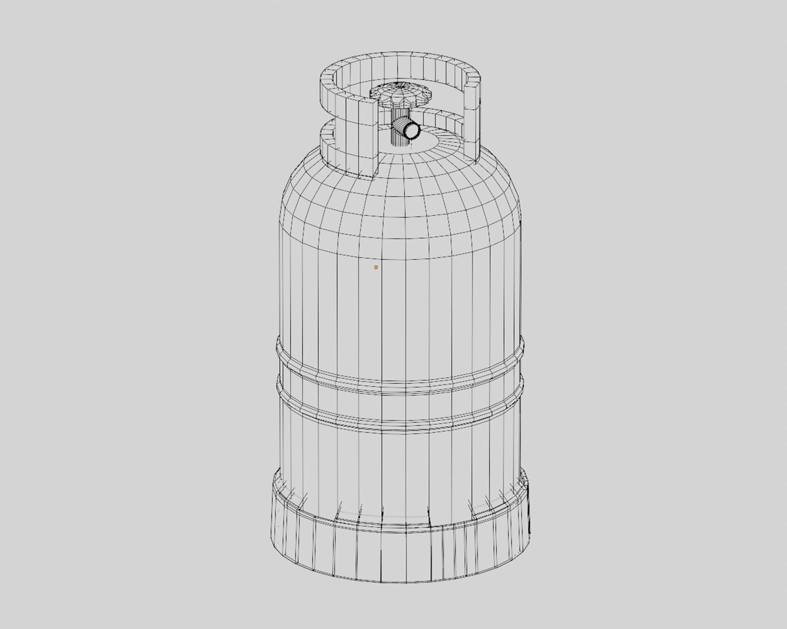 Gas Cylinder - 3D Model by sdfffg