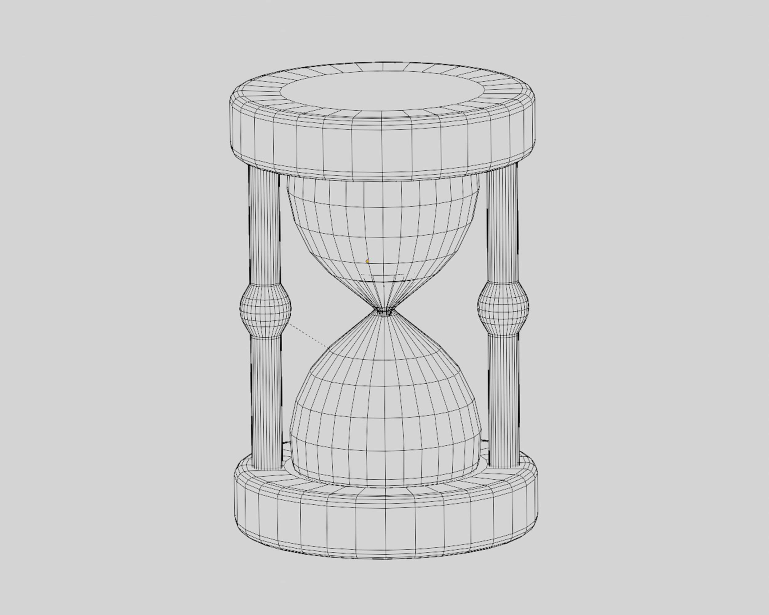Hour Glass Sand Clock - 3D Model by sdfffg