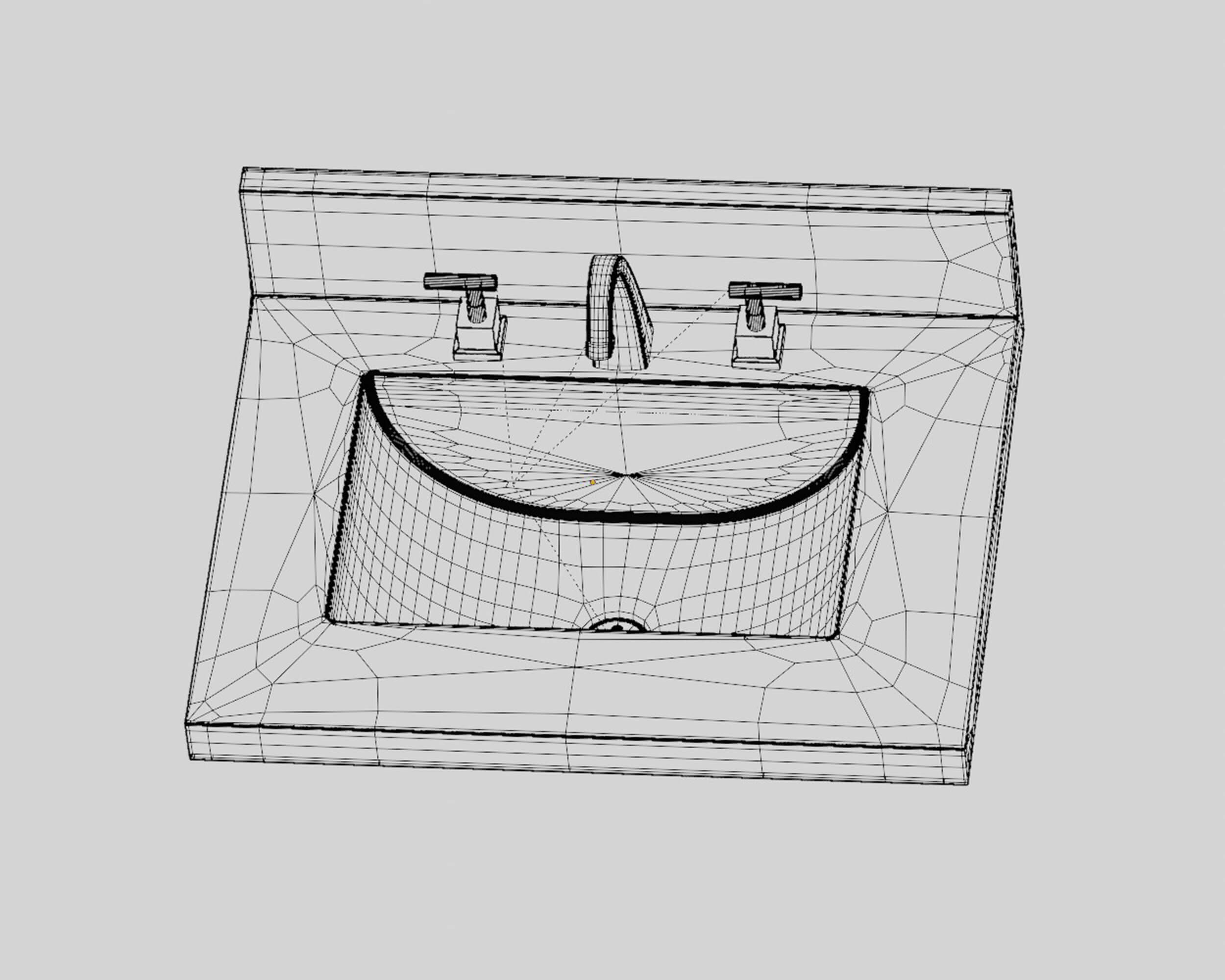 Kitchen Sink 3D Model by sdfffg