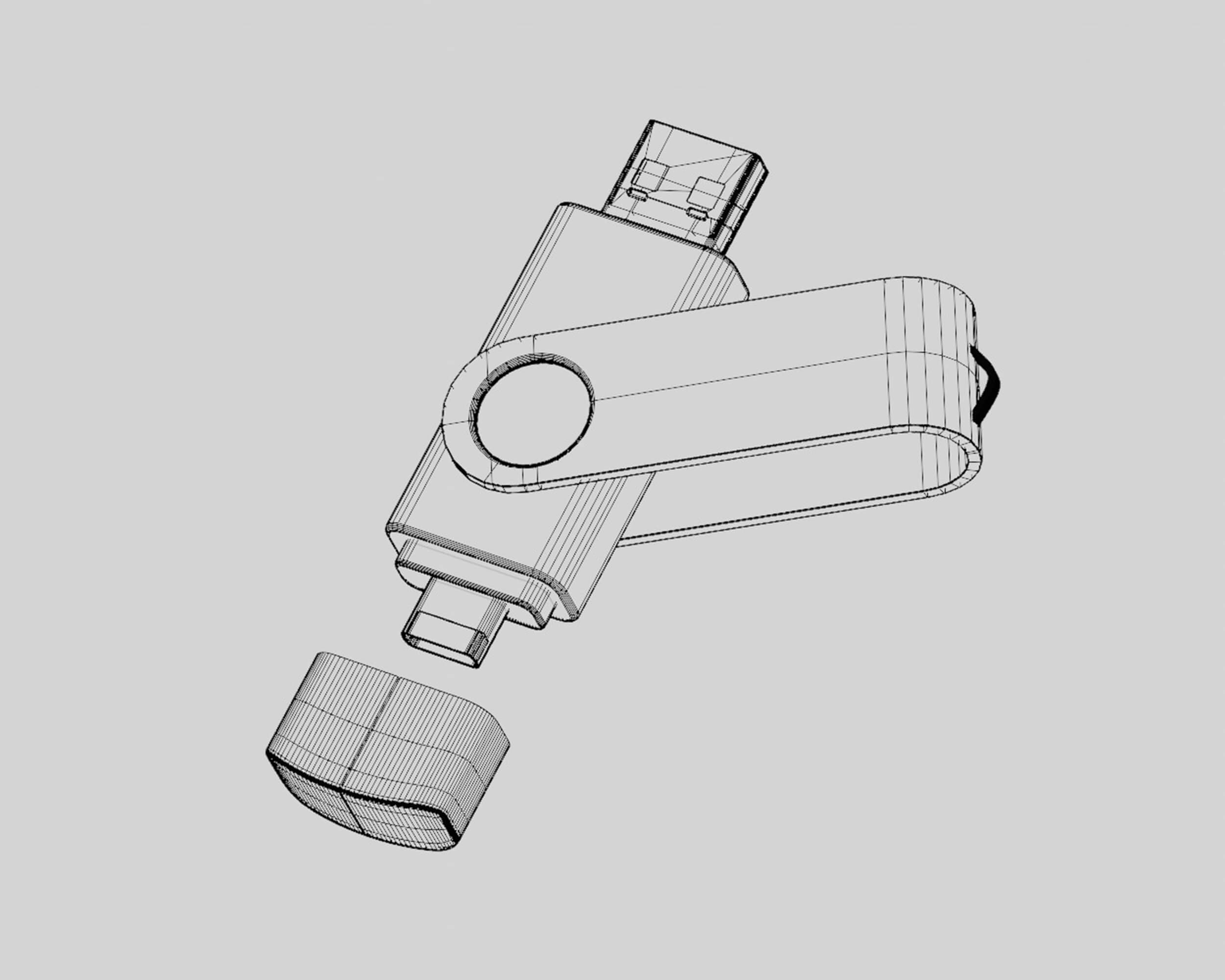 Pen Drive usb drive - 3D Model by sdfffg