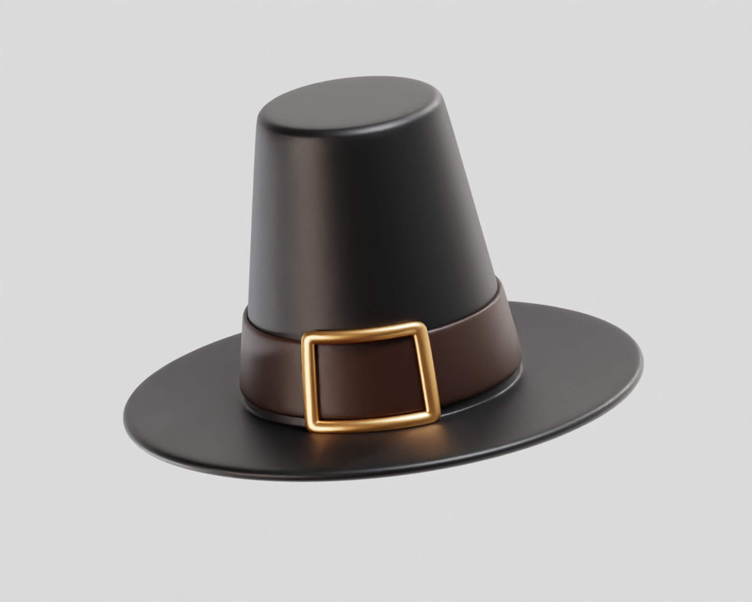 Pilgrim Hat Black Hat - 3D Model by sdfffg