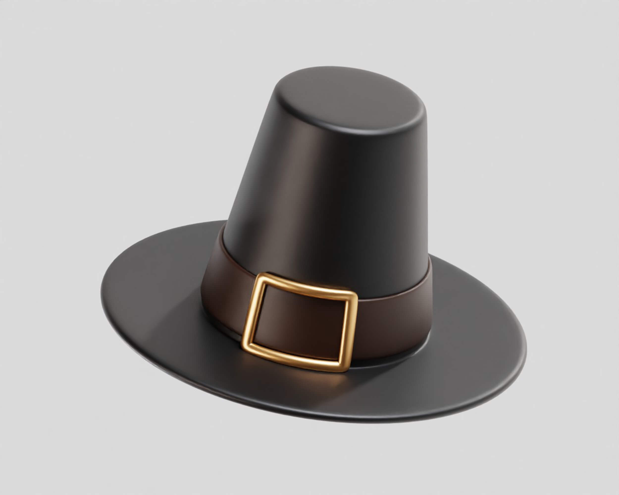 Pilgrim Hat Black Hat - 3D Model by sdfffg